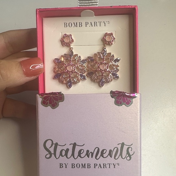Bomb Party | Jewelry | Bomb Party Statements Floral Earrings 222 | Poshmark